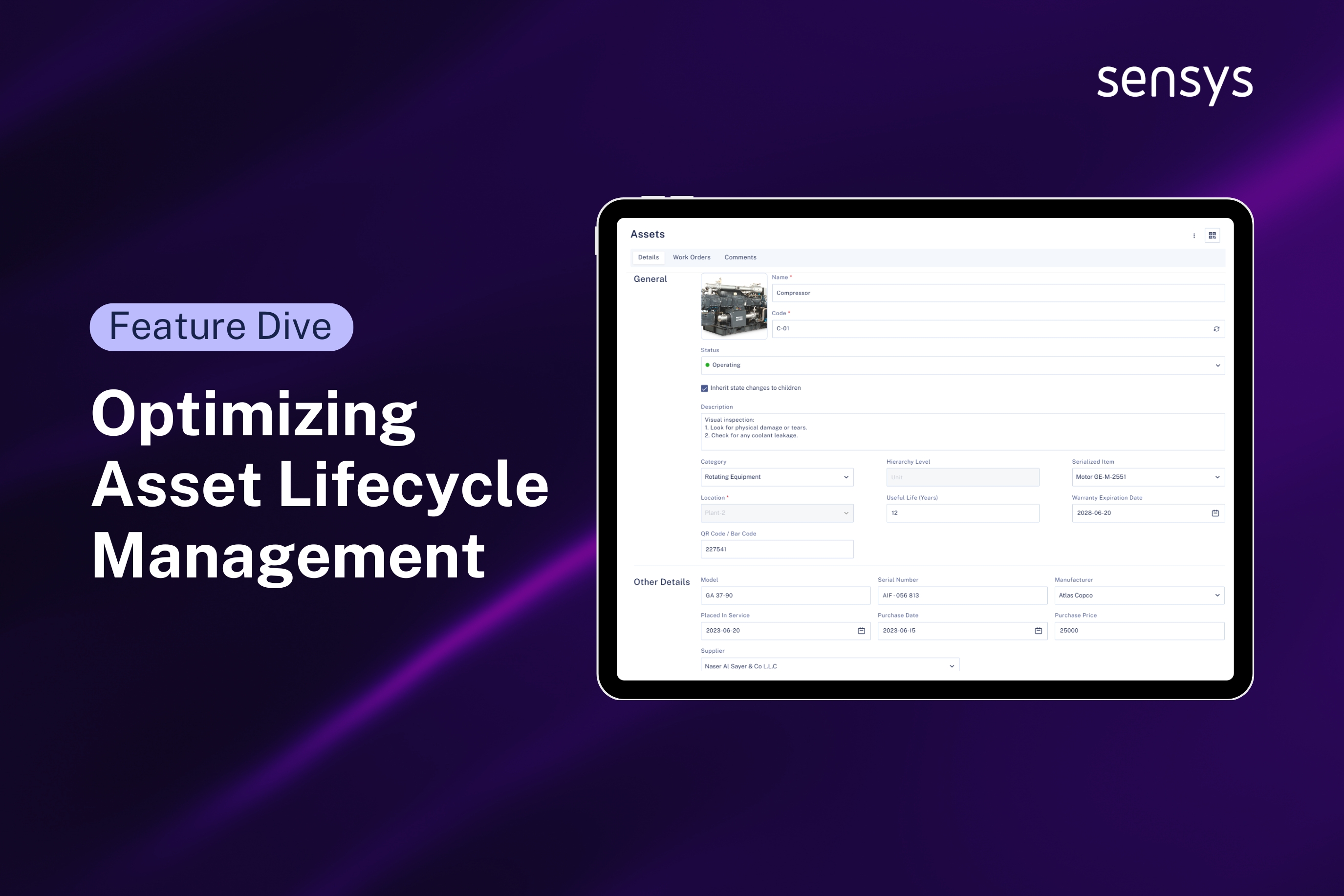 Asset lifecycle management - Sensys
